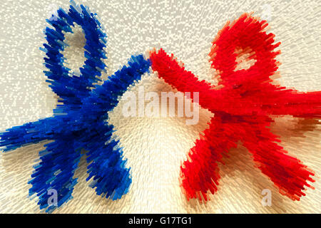 Male and female pipe cleaner figures Stock Photo - Alamy
