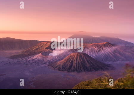 Mount Bromo twilight sky sunrise time with fog nature landscape ...