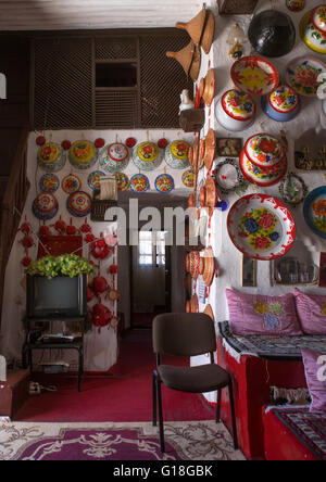 Decoration inside a traditional harari house, Harari region, Harar ...