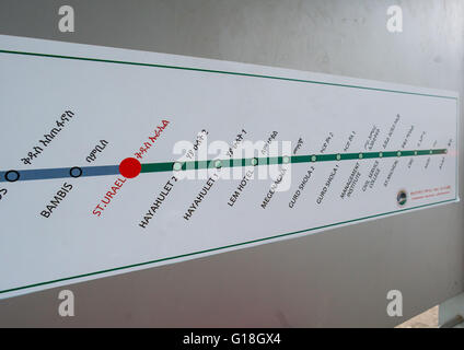 ETHIOPIA , Addis Ababa, LRT Light rail transport, blue line, build by ...