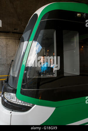 Tram with a chinese driver in ethiopian railways constructed by china ...