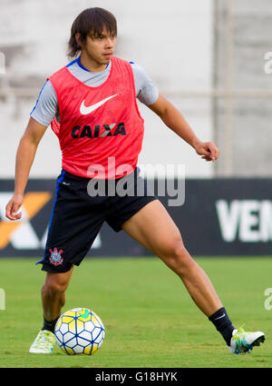 SAO PAULO, Brazil - 10/05/2016: TRAINING CORINTHIANS - William during ...