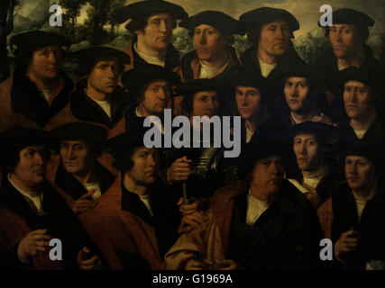 Dirck Jacobsz (1497-1567). Dutch Renaissance painter. Group Portrait of ...