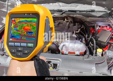 Car Engine Thermal Imaging Infrared Stock Photo - Alamy
