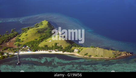 Aerial view Seraya Island Sunda Islands Flores Indonesia Stock Photo ...