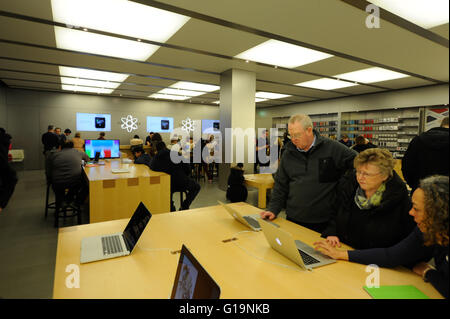 Apple store in cardiff st davids centre, someone using a mac book pro ...