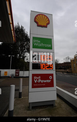 Shell Petrol Station Sign V-Power Regular Unleaded And Regular Diesel ...
