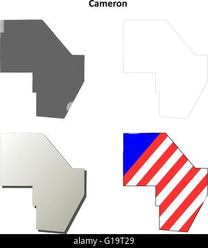 Cameron County (Pennsylvania) outline map set Stock Vector Image & Art ...