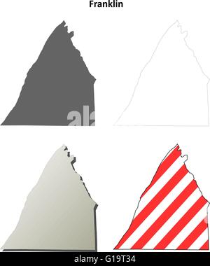 Franklin County (Pennsylvania) outline map set Stock Vector Image & Art ...