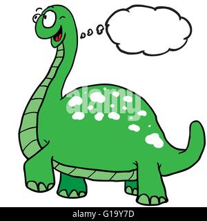 cartoon dinosaur with thought bubble Stock Vector Image & Art - Alamy