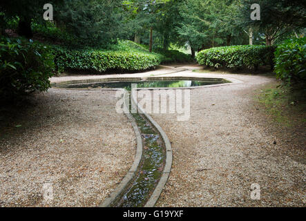 Rill and octagonal pond at Rousham House and Garden, Oxfordshire ...