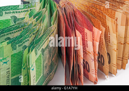 A close view of the back of a 50 Rand note from South Africa Stock ...