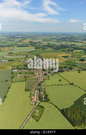 An aerial view of the village of Burton Leonard and surrounding North ...