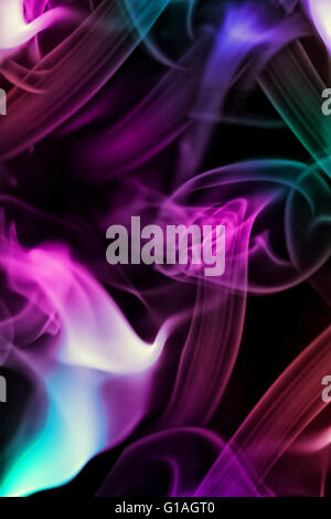 Abstract blue purple colour smoke or fog on white background colorful ...