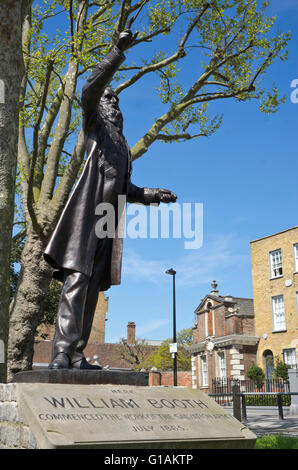 Statue of William Booth founder of the Salvation Army on the Mile End ...
