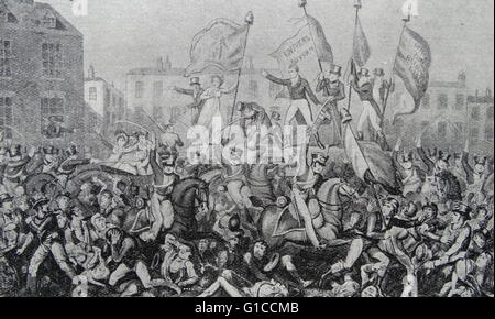 Peterloo Massacre, St Peter's Field, Manchester, UK 16 August 1819 ...