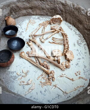 Kerma culture burial, typical of Kerma culture. Dated 2050 BC Stock ...
