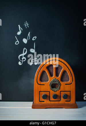 Small retro broadcast radio receiver Stock Photo - Alamy