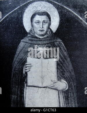 Portrait of St Thomas Aquinas, painting by Fra Bartolomeo Stock Photo ...