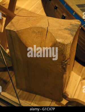 Wooden execution block for beheadings in Tudor England. Dated 16th ...
