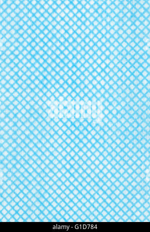 Blue and white sponge cloth (cleaning cloth) with zig zag wavy pattern ...