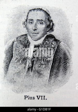 19th century - Pope Pius VII in the Sistine Chapel, 1814 Stock Photo ...