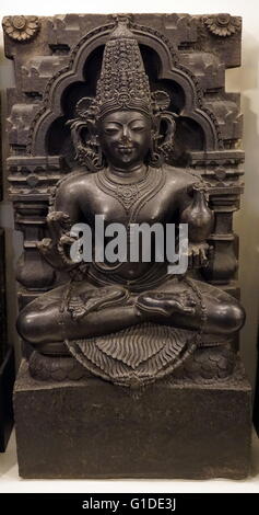 Sculpture of the Indian planet of the Mars (Mangala) holding a water ...