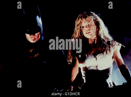 Michael Keaton, Kim Basinger / Batman 1989 directed by Tim Burton Stock ...