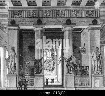 Interior of the Temple of Zeus in Olympia ancient Greece Stock Photo ...