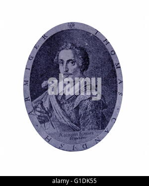 Portrait of Thomas Cavendish (1560-1592) an English explorer and a ...