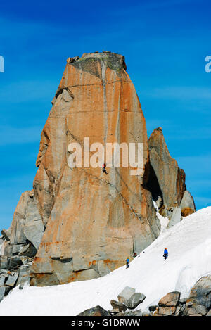 France, Haute Savoie, Chamonix, the Dent du Geant (4013m), Mont Blanc ...