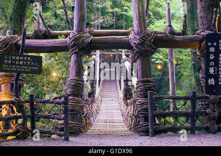 Iya valley and Kazurabashi vine bridge, Tokushima, Shikoku, Japan Stock ...