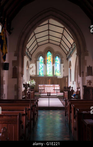 All Saints Parish Church interior, Kemble, Gloucestershire Stock Photo ...