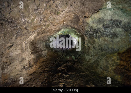 Madeira - Grutas de Sao Vicente. Inside the volcanic caves. Underground ...