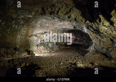 Lava tubes at the Grutas (Caves) de Sao Vicente, Madeira, Portugal ...