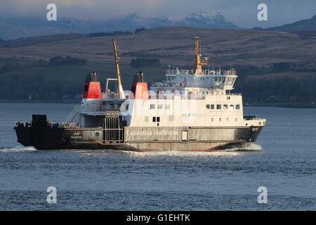 MV Bute, a ferry operated by Caledonian MacBrayne (CalMac), during ...