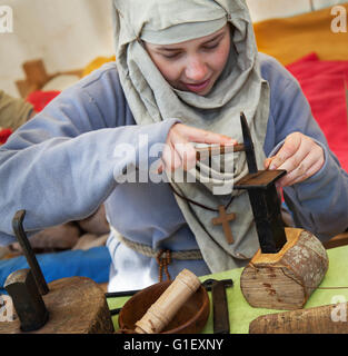 The re-enactment group Historia Normannis, a 12th-century reenactment ...