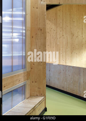 Detail Cross Laminated Timber in construction. Graveney School, Sixth ...