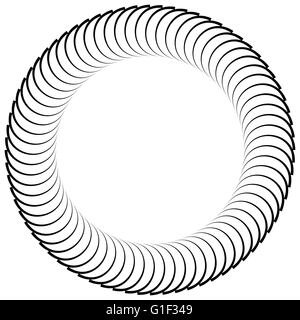 Black and white curved lines forming a circle Stock Vector Image & Art ...