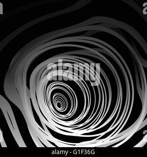 Abstract artistic image with random concentric distorted circles ...