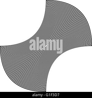 Abstract rectangle shape - Squeezed, concave black and white geometric ...