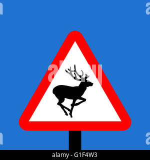 Wild animals warning sign Stock Photo - Alamy