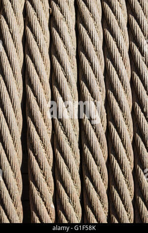 Coil of old rope Stock Photo - Alamy