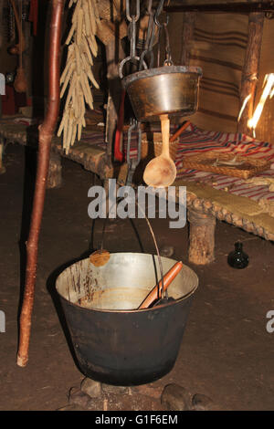 The Seneca nation village of Ganondagan in northern New York state, USA ...