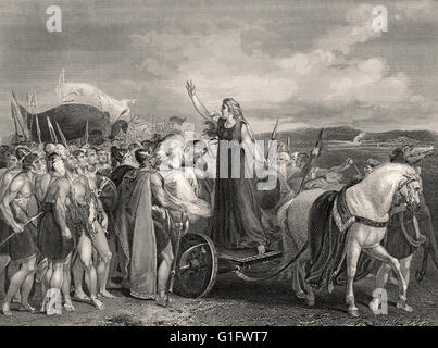 Boadicea / Boudica / Boudicca Queen of the British Iceni tribe who led ...
