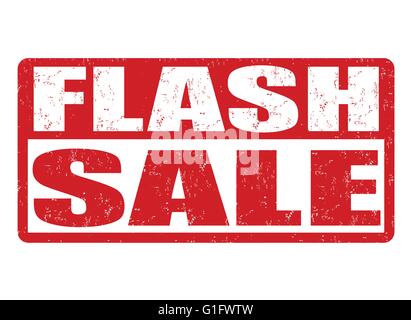 Flash sale grunge rubber stamp on white background, vector illustration ...