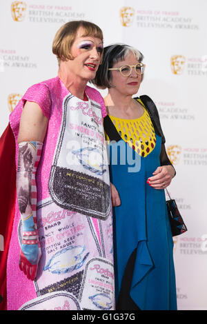 Grayson Perry, artist, with wife Philippa Perry, Chelsea Flower Show ...
