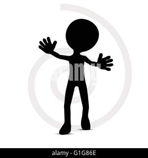 People pushing pose silhouette, Male pushing pose silhouette, Female ...