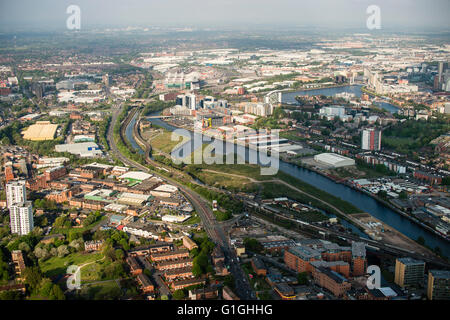 Aerial photo of Port of Manchester awaiting redevelopment Stock Photo ...