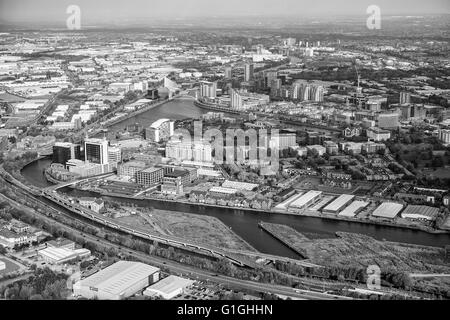 Aerial photo of Port of Manchester awaiting redevelopment Stock Photo ...